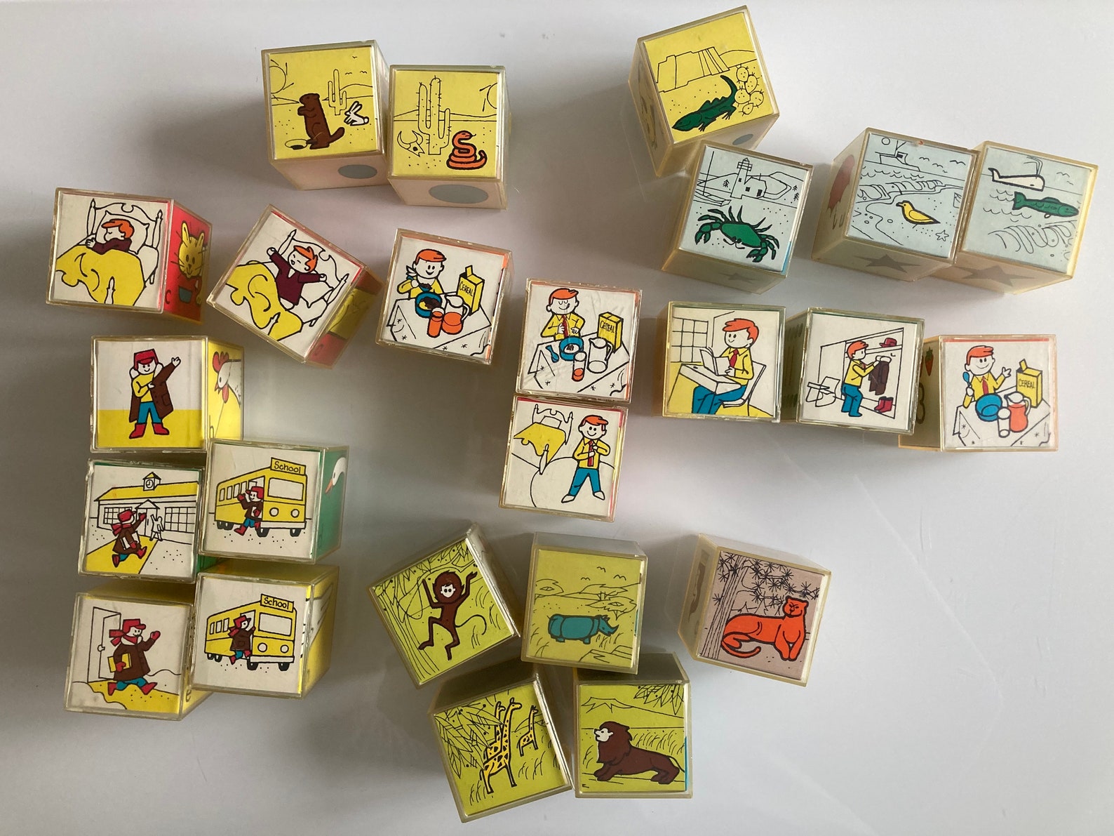 Vintage Mattel Plastic Blocks 60s Set of 24 - Etsy
