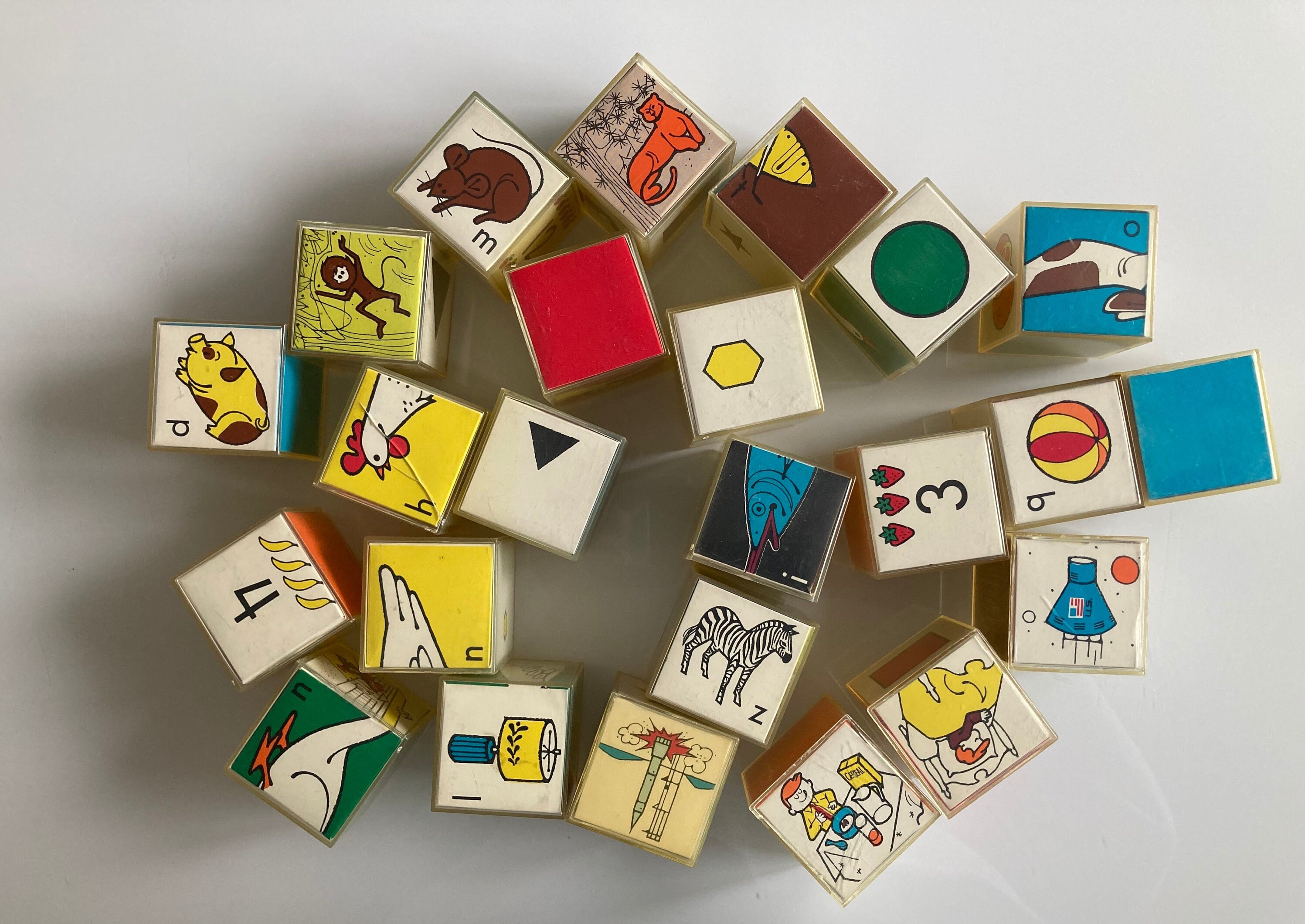 Vintage Mattel Plastic Blocks 60s Set of 24 - Etsy