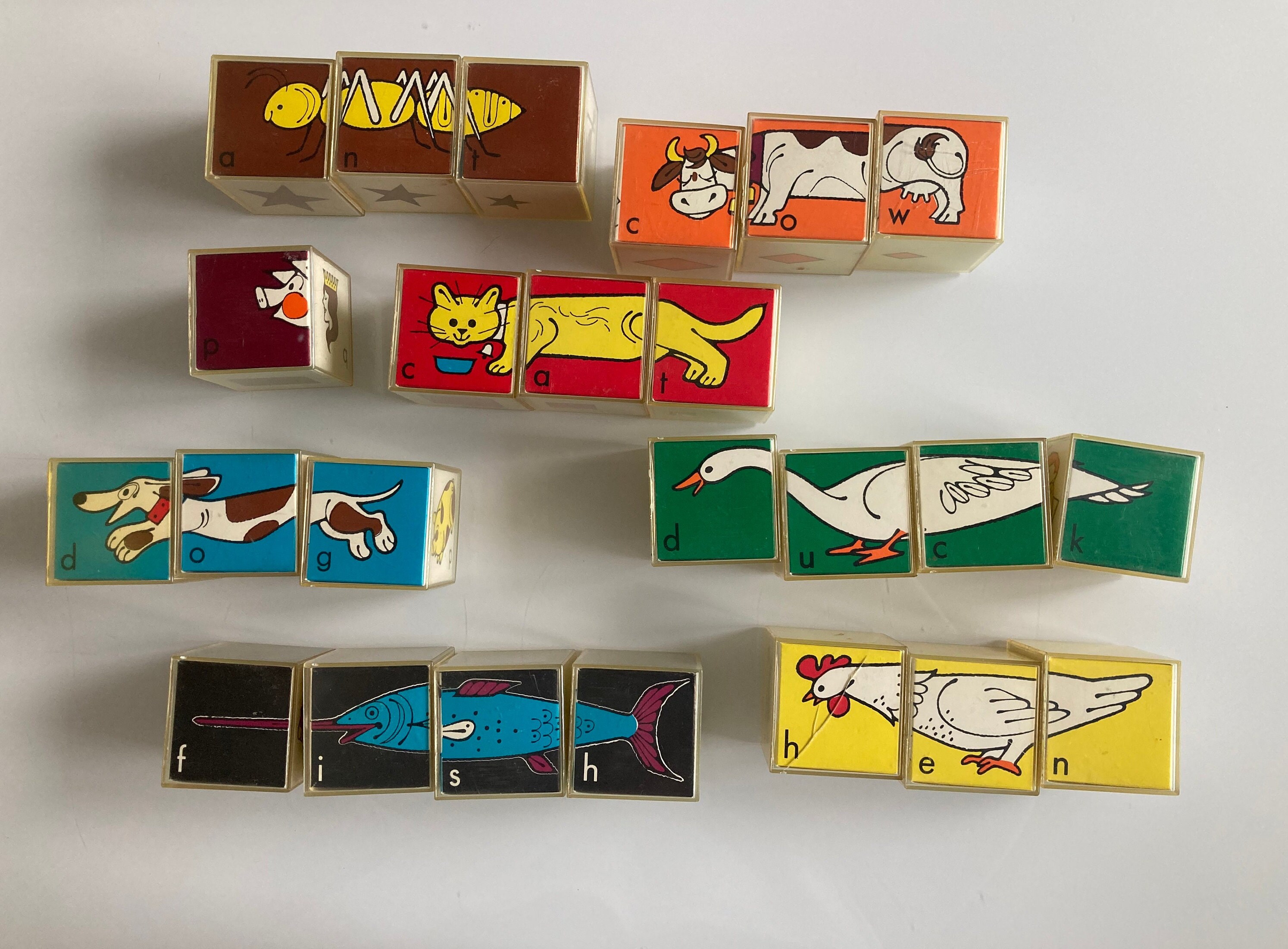 Vintage Mattel Plastic Blocks 60s Set of 24 - Etsy