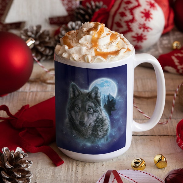 Wolf Coffee Mug - Etsy