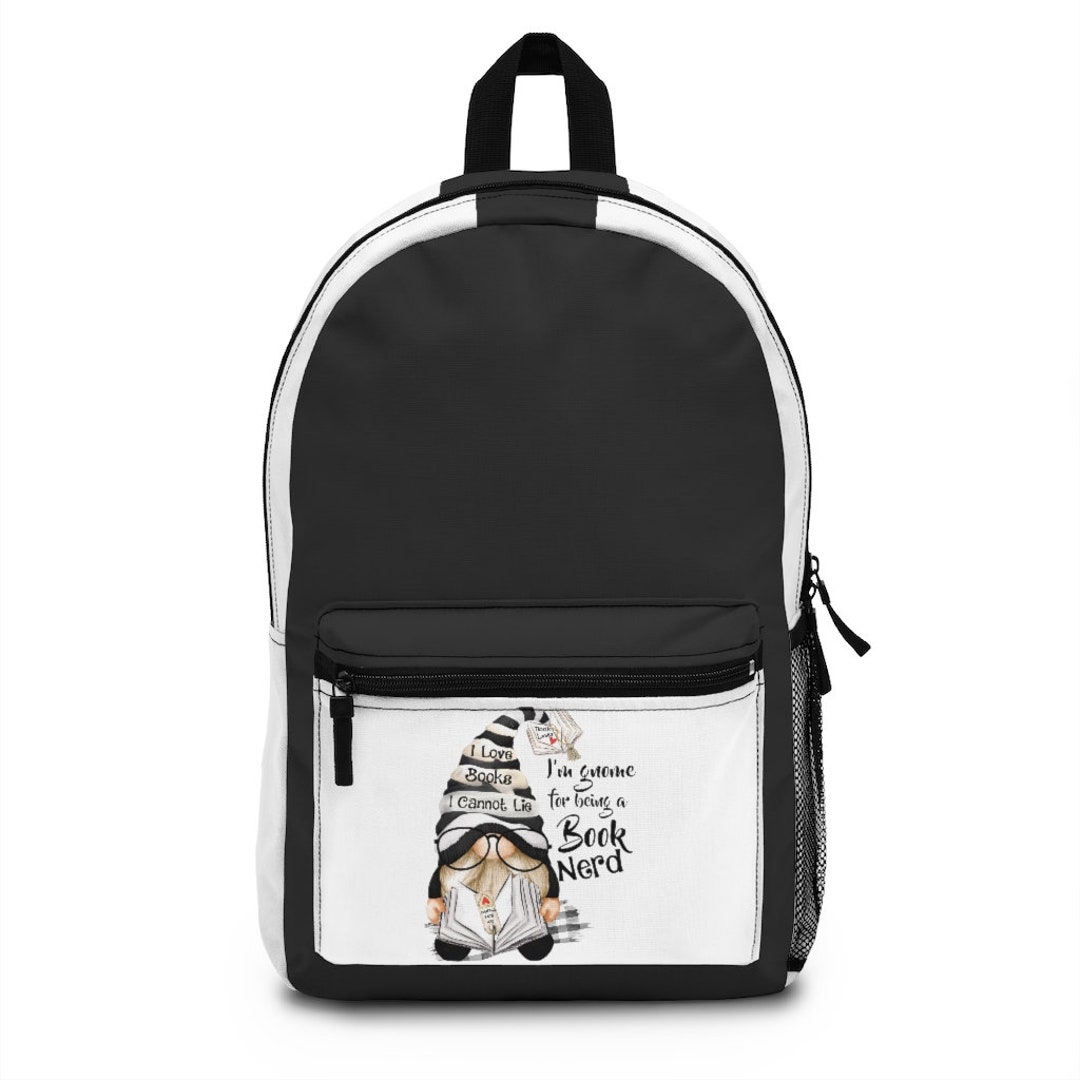 BOOK NERD GNOME Backpack for Back to School College (kids or Adults ...
