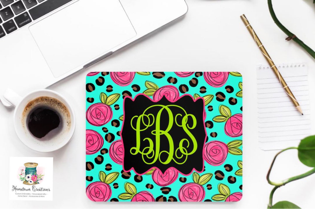 Personalized Mouse Pad | Monogrammed Mouse Pad | Monogram Gifts | Desk ...