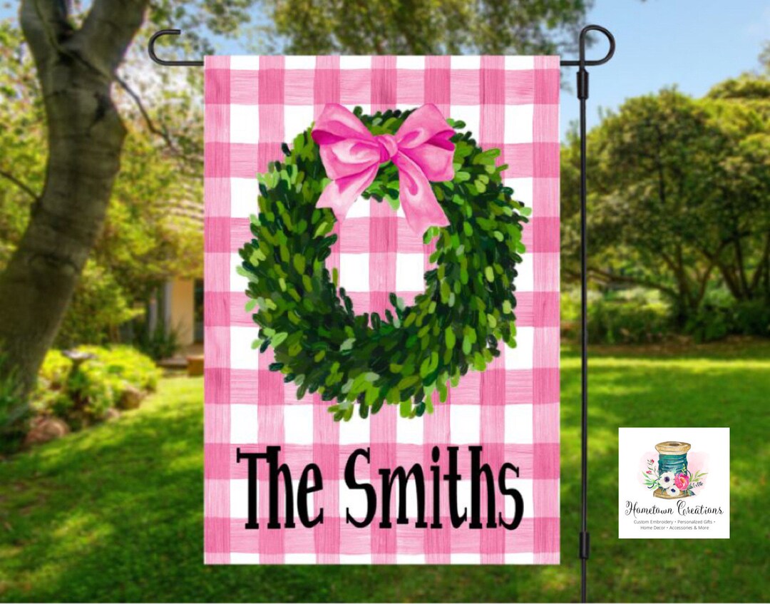 Spring Garden Flag | Pink Spring Decor | Spring Yard Flag | Welcome ...