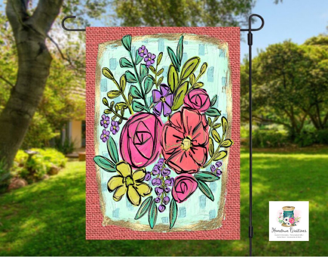 Spring Garden Flag | Spring Welcome Flag | Summer Garden Flag ...