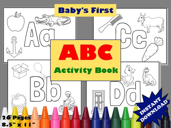 Baby's First ABC Book Babys First Alphabet Book | Etsy