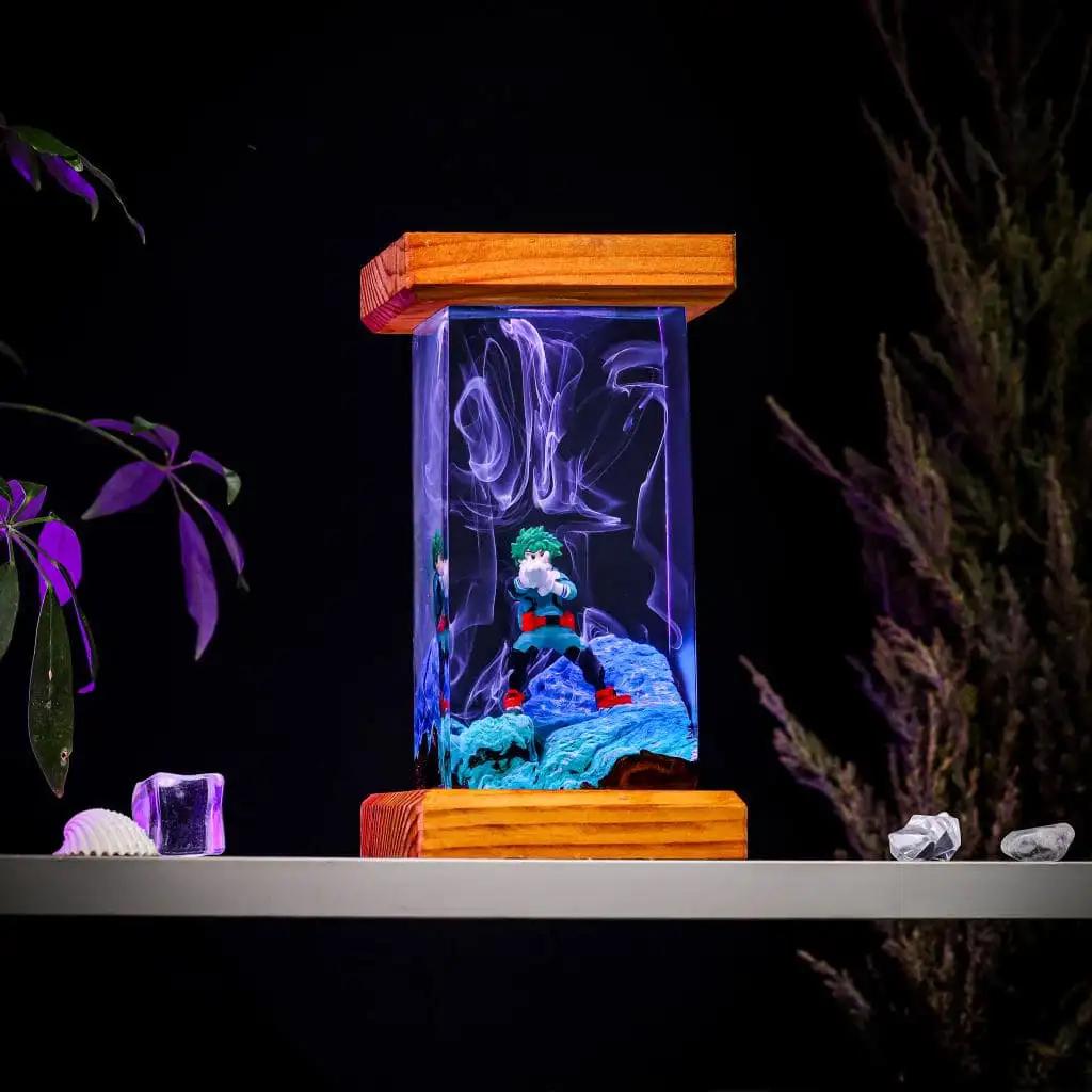 My Hero Ac.ademia Night Lamp, D.eku Model Epoxy Lamp, Dinosaur Wood ...