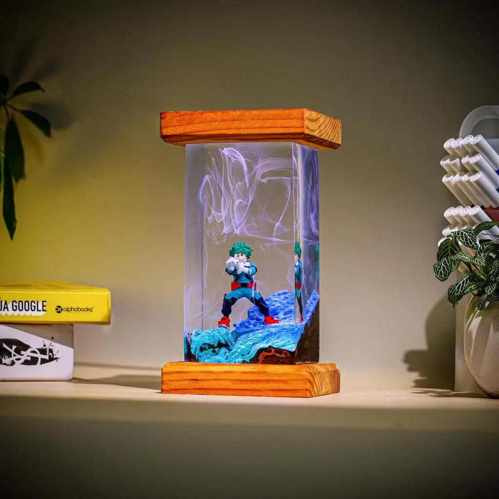 My Hero Ac.ademia Night Lamp, D.eku Model Epoxy Lamp, Dinosaur Wood ...