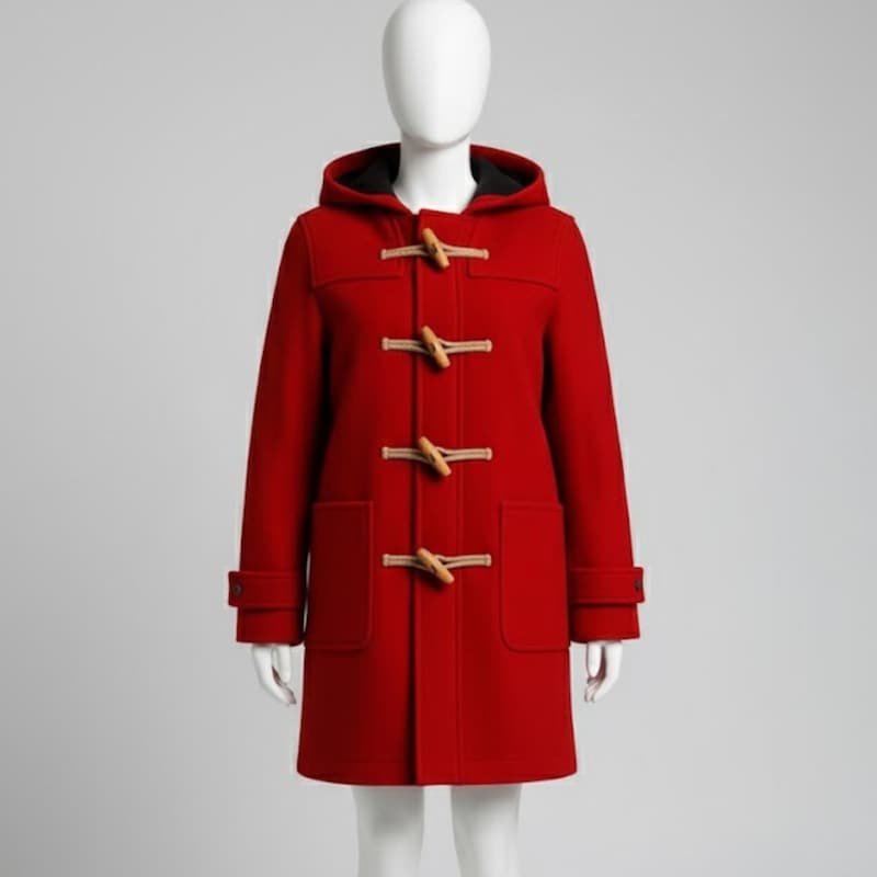 Red Duffle Coat Wool - Etsy