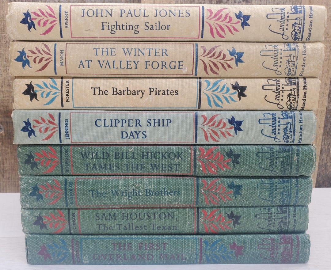Random House Landmark History Books Homeschool Library Distressed Books ...