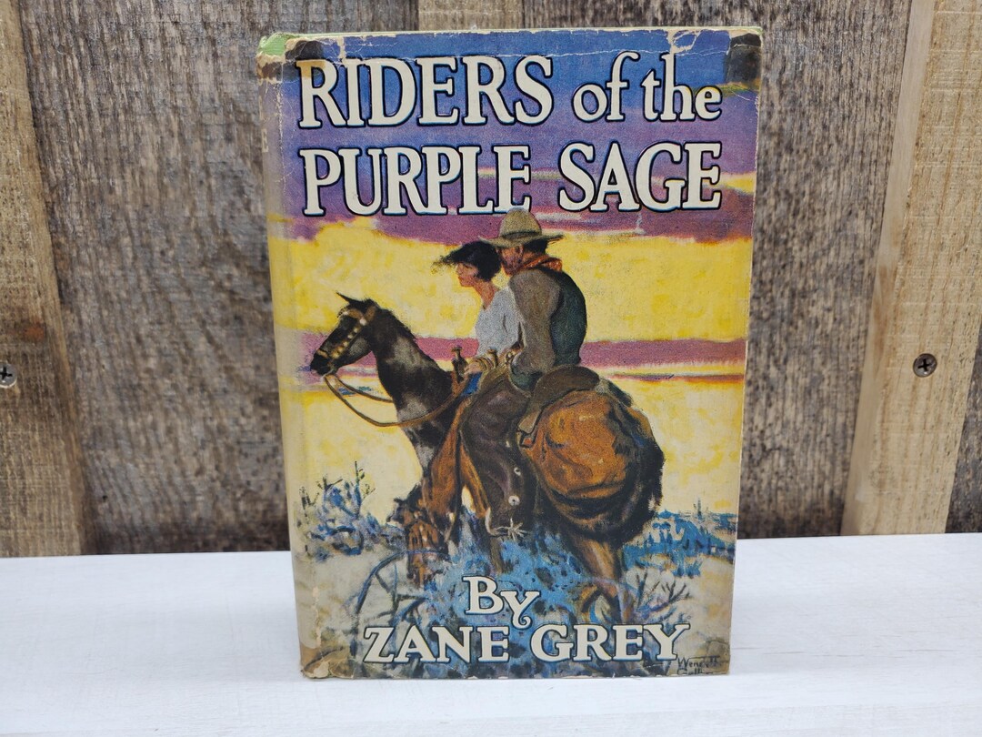 Vintage Zane Grey Book - Riders of the Purple Sage - Etsy