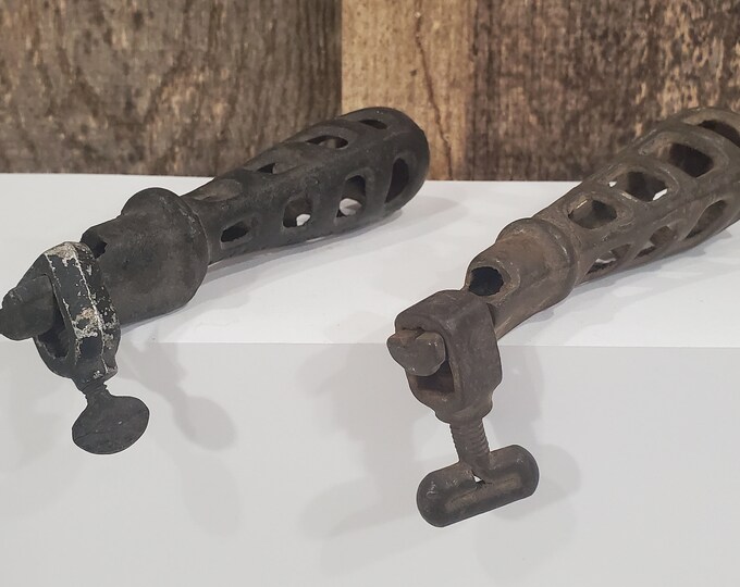 Two Cast Iron File Handles - Etsy