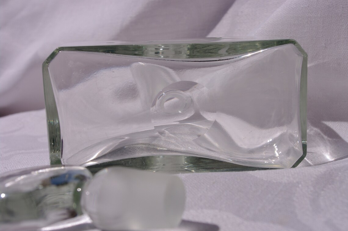 Orrefors Crystal Glass Carafe With Fish Decoration. Vodka/scotch/wine ...