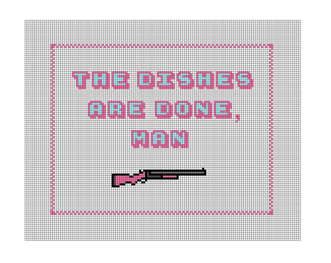 The Dishes Are Done, Man Cross Stitch Pattern Download Dont Tell Mom ...