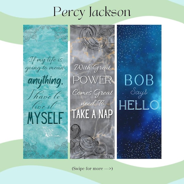 Percy Jackson Bookmark - Etsy