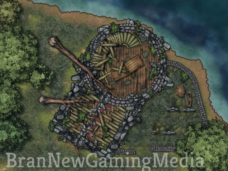 RPG Top Down Battle Map Pack "wilderness Terrain Set 2" Can Be Used for Dnd and Other Tabletop ...
