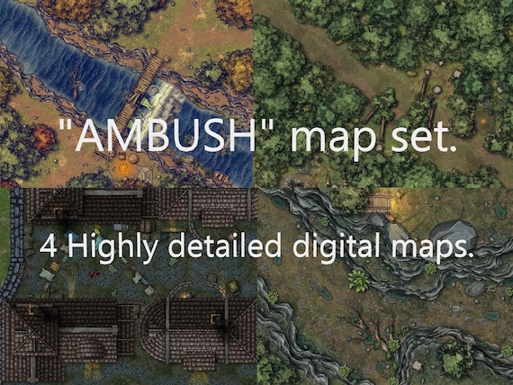 RPG Top Down Battle Map Pack ambush Can Be Used - Etsy