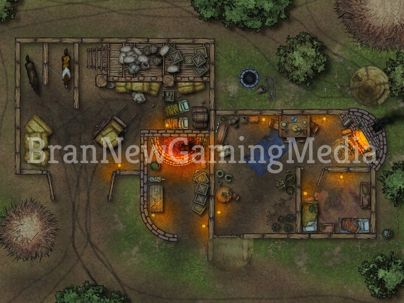 RPG Top Down Battle Map Pack "blacksmith Shops" Can Be Used for Dnd and ...