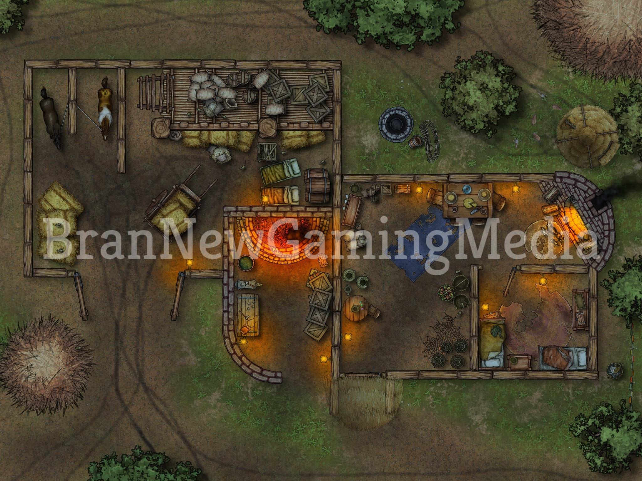 RPG Top Down Battle Map Pack "blacksmith Shops" Can Be Used for Dnd and ...
