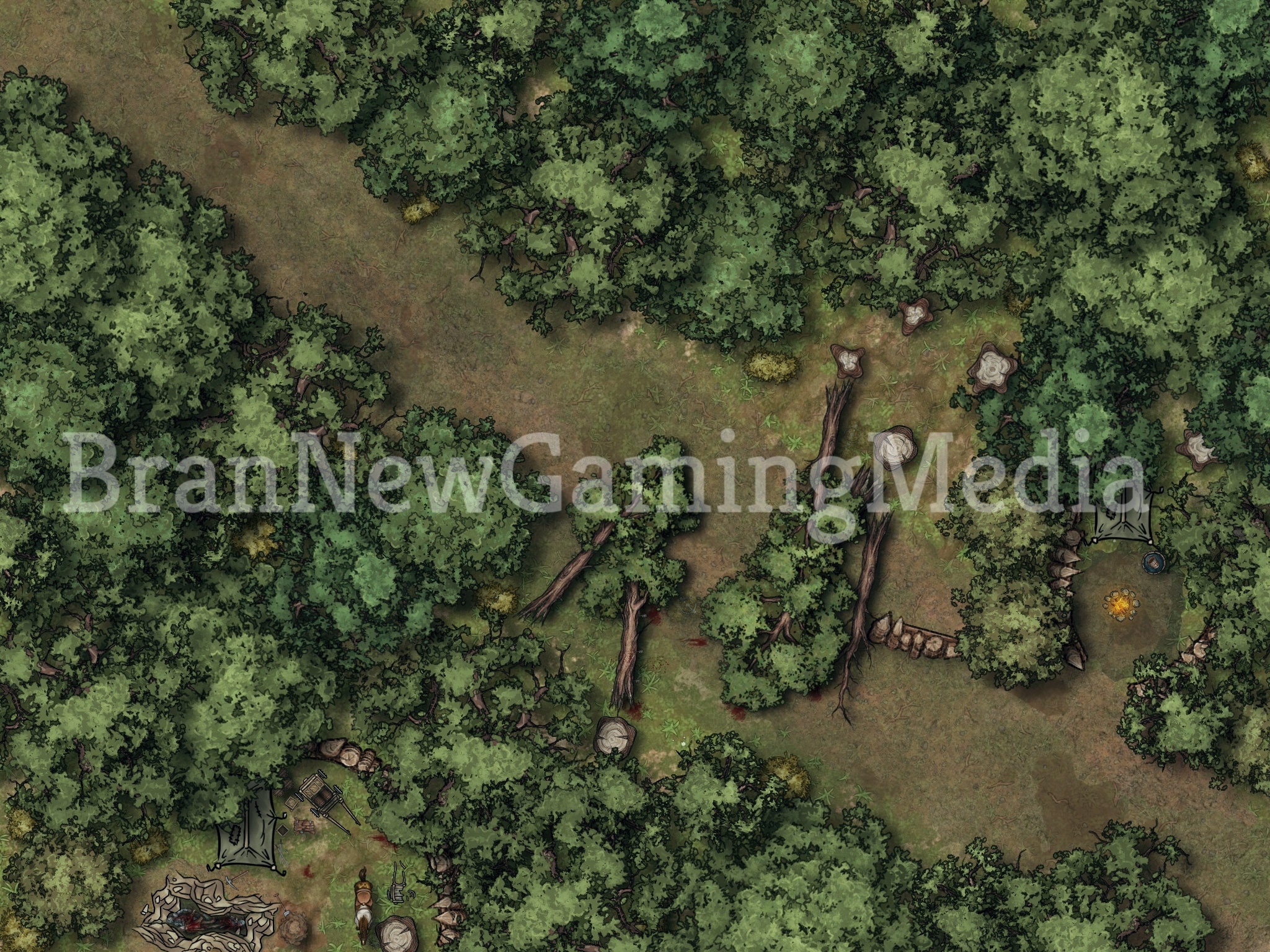 RPG Top Down Battle Map Pack ambush Can Be Used With Dnd and Other ...