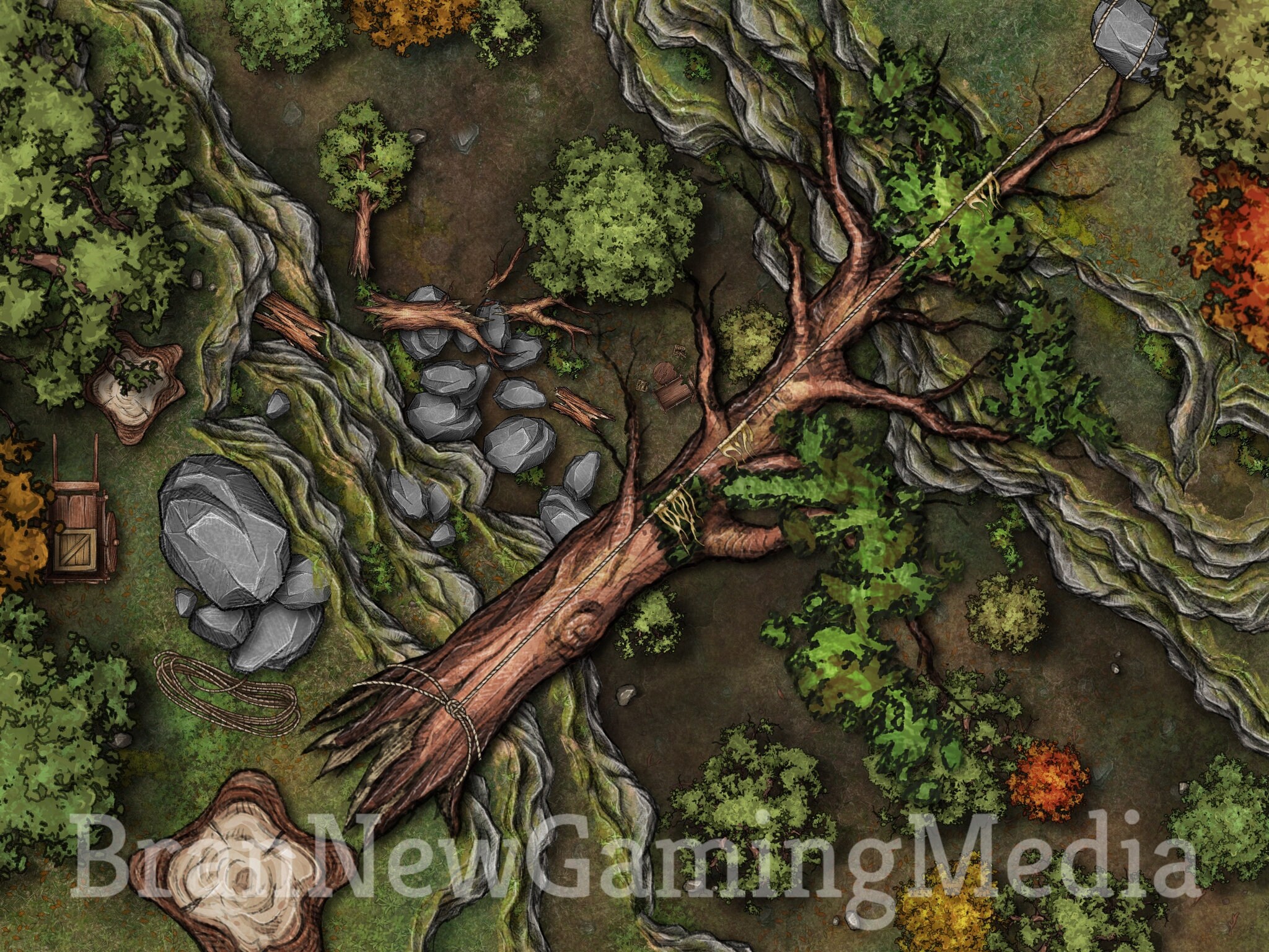 RPG Top Down Battle Map Pack "wilderness Terrain Set 2" Can Be Used for Dnd and Other Tabletop ...