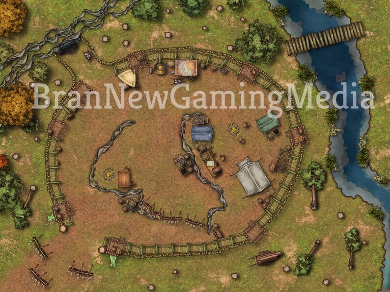 Top Down Battle Map Pack "bandit Camps" Can Be Used for Dnd and Other ...