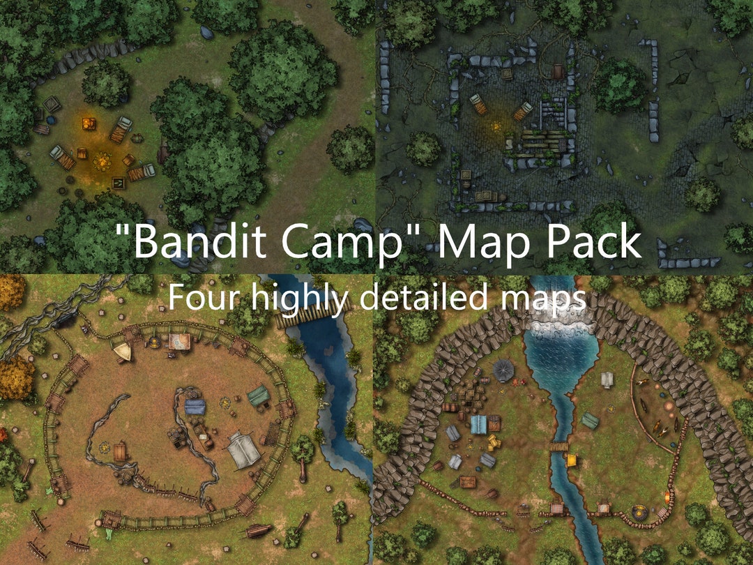 Top Down Battle Map Pack bandit Camps Can Be Used for Dnd and Other ...