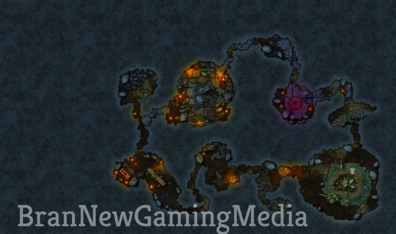 RPG Top Down Battle Map Pack "mine and Cave Map Set 1" Can Be Used for Dnd and Other Tabletop ...