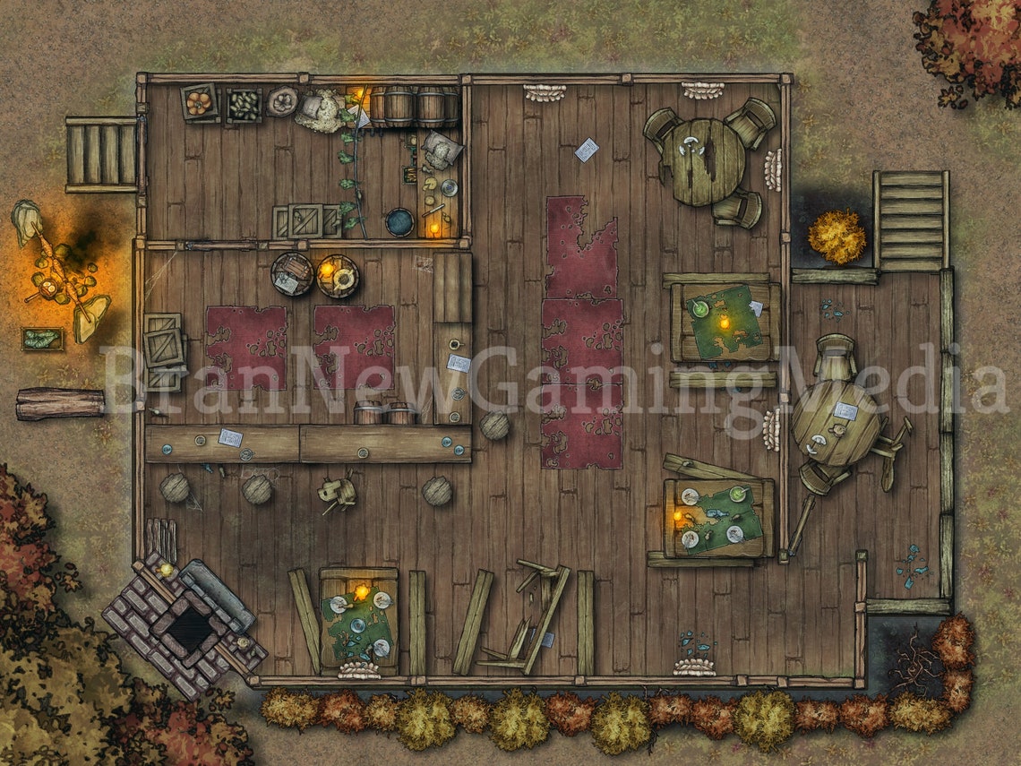 RPG Top-down-Battle-Map-Pack "Village Buildings" kann für DnD und ...