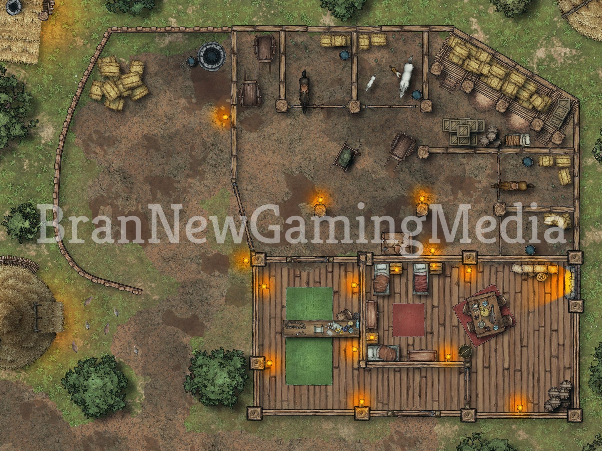 RPG Top Down Battle Map Pack village Buildings Can Be Used for Dnd and ...