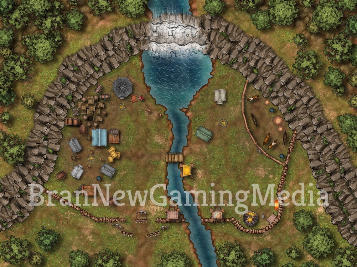 Top Down Battle Map Pack "bandit Camps" Can Be Used for Dnd and Other ...