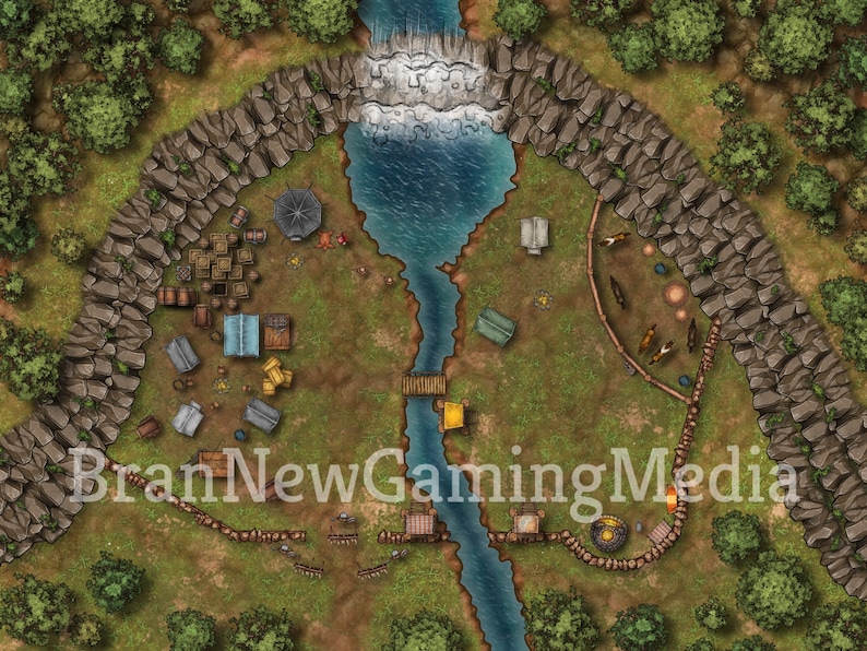 Top Down Battle Map Pack "bandit Camps" Can Be Used for Dnd and Other ...