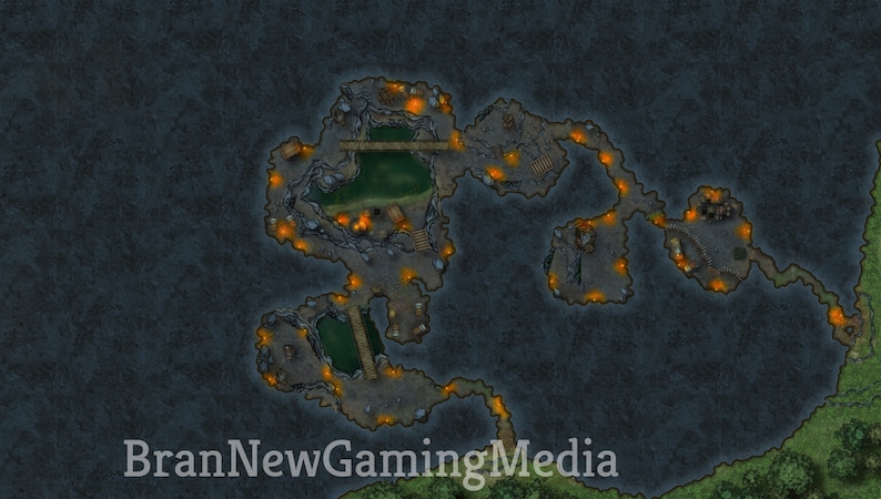 RPG Top Down Battle Map Pack "mine and Cave Map Set 1" Can Be Used for Dnd and Other Tabletop ...