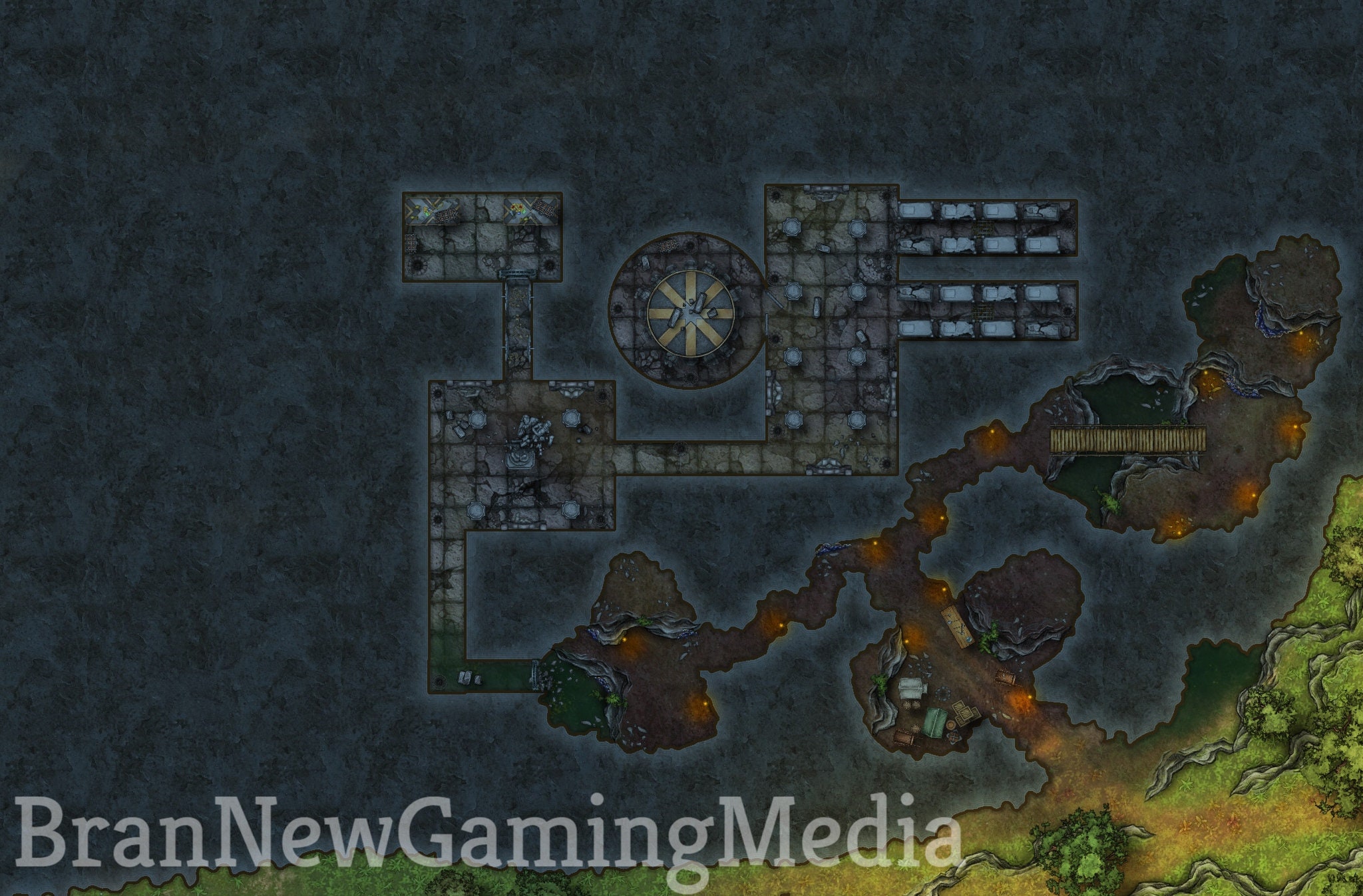 RPG Top Down Battle Map Pack "mines and Caves Set 2" Can Be Used for Dnd and Other Tabletop Rpgs ...