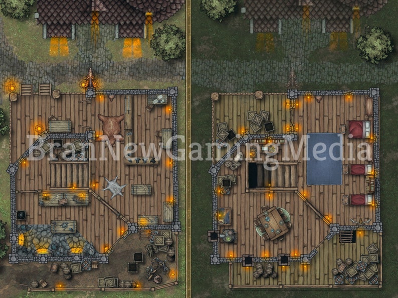 RPG Top Down Battle Map Pack "blacksmith Shops" Can Be Used for Dnd and ...