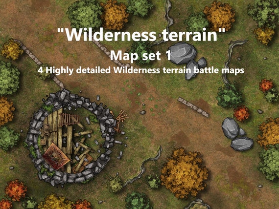 RPG Top Down Battle Map Pack wilderness Terrain - Etsy