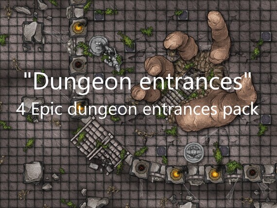 RPG Top down Battle map pack Epic dungeon | Etsy