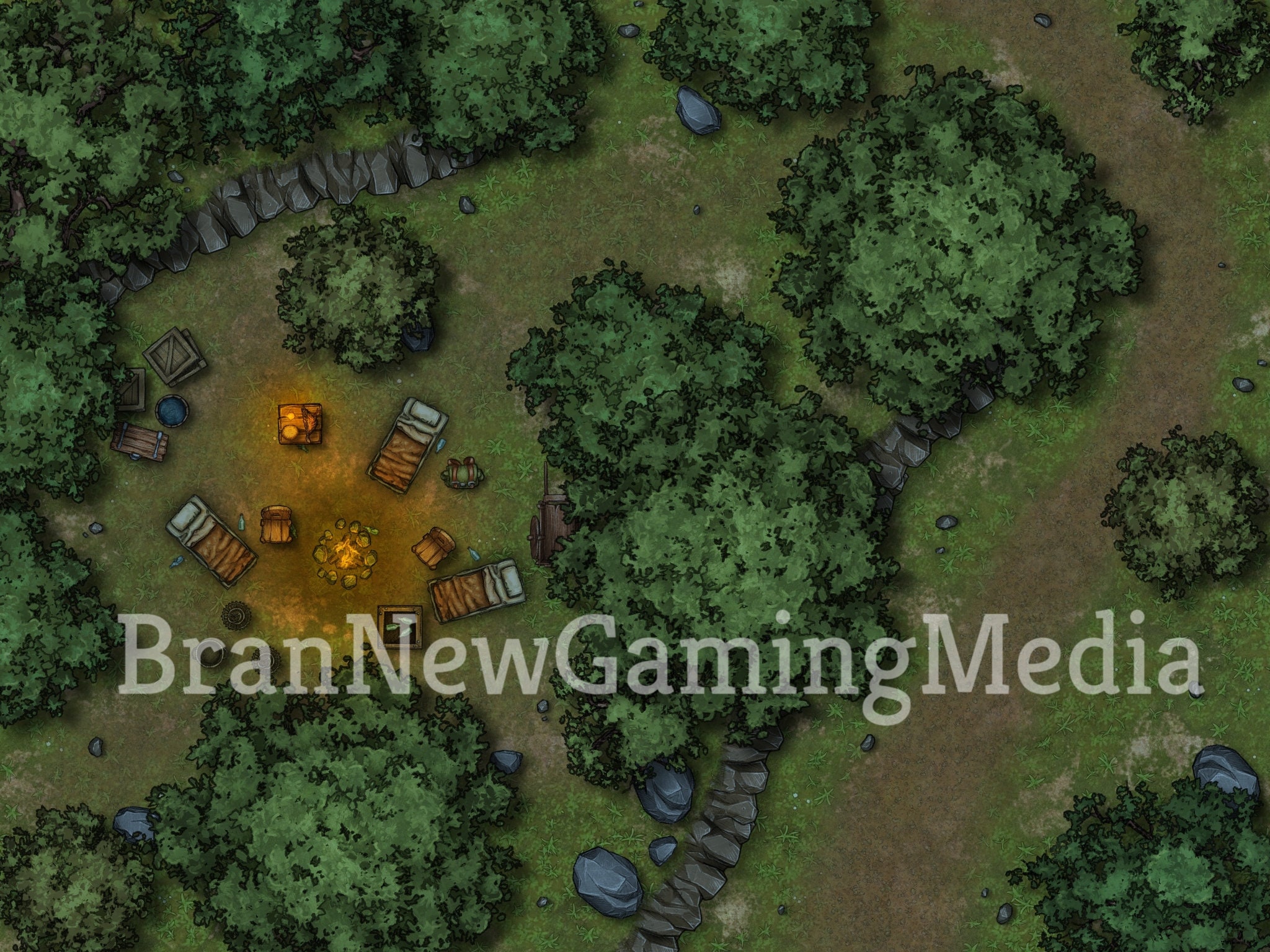 Top Down Battle Map Pack "bandit Camps" Can Be Used for Dnd and Other ...