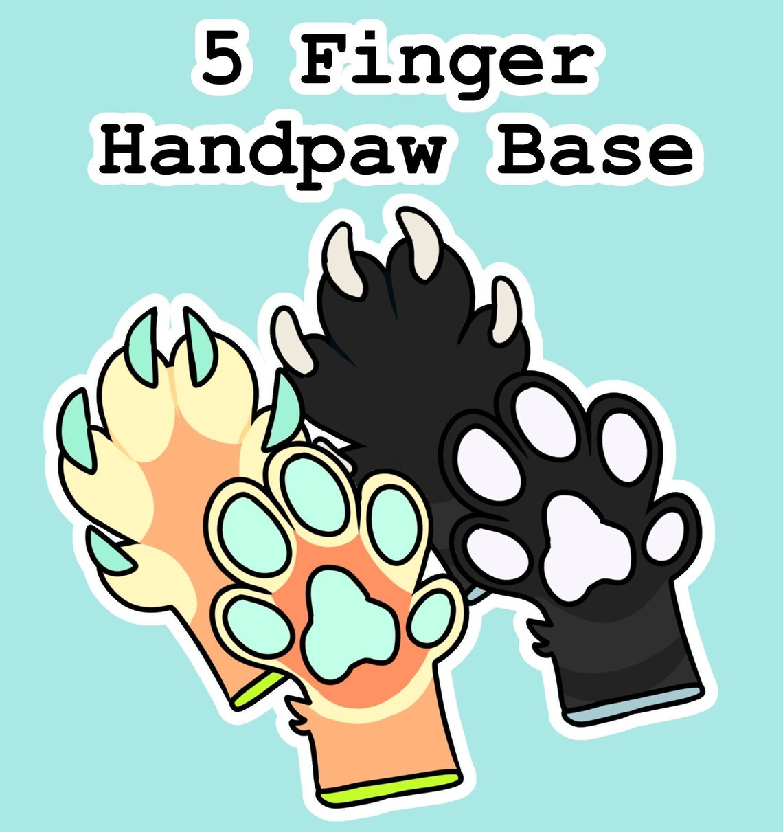 5 Finger Handpaw Base psd File - Etsy