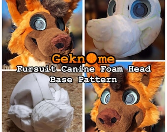PDF TEMPLATE: Fursuit Head Base Canine V2 Digital Download - Etsy