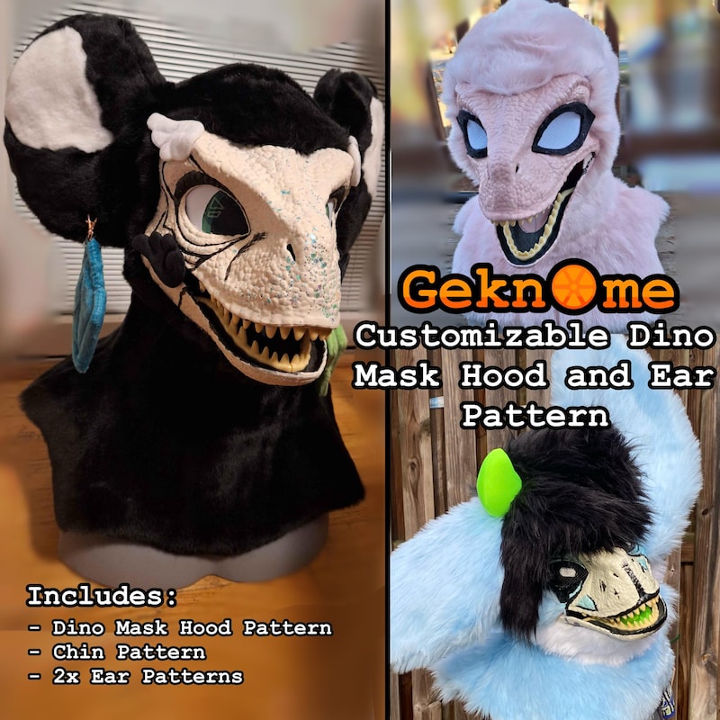 Dino Mask - Etsy