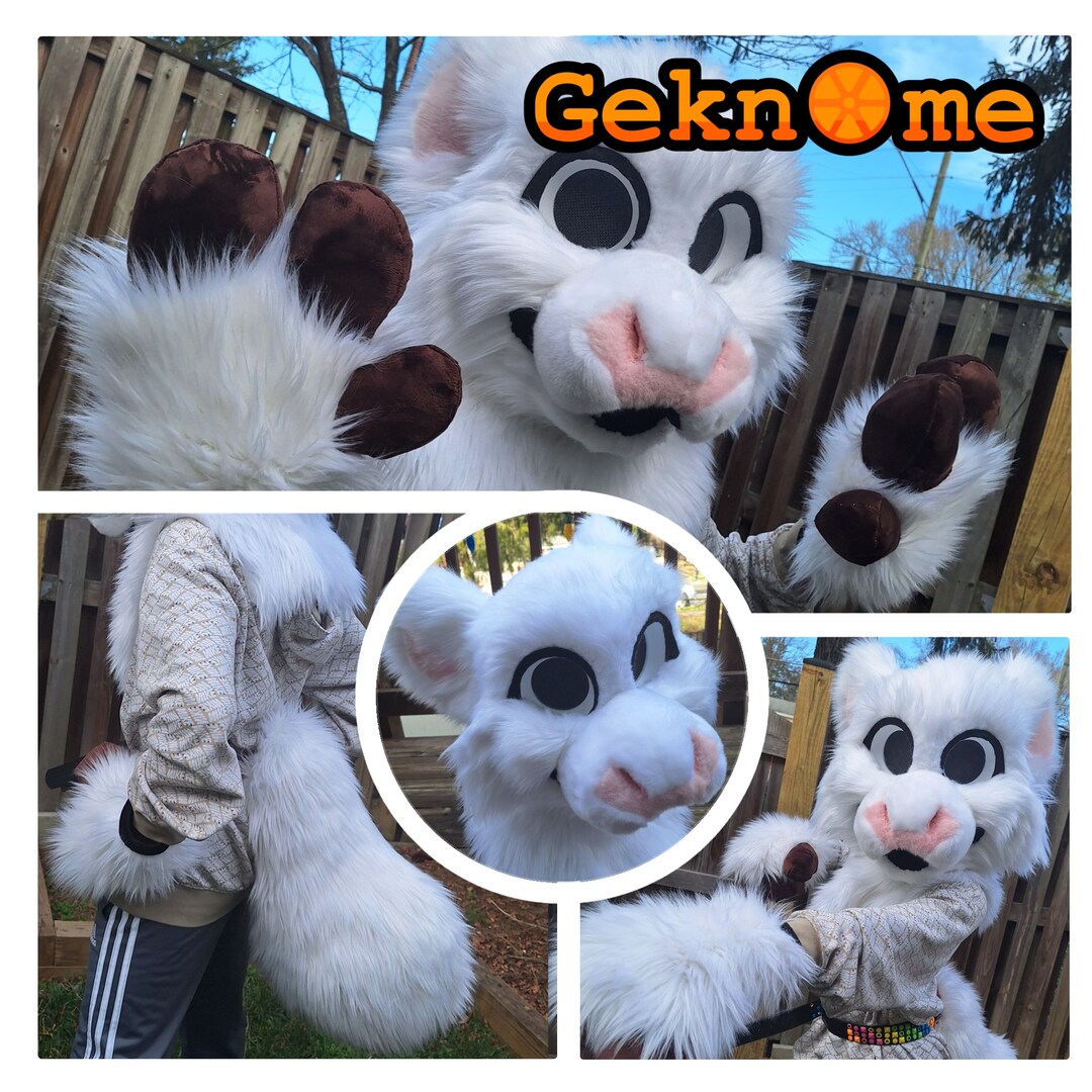 Open White Sheep Mini Partial Premade Fursuit check Description - Etsy