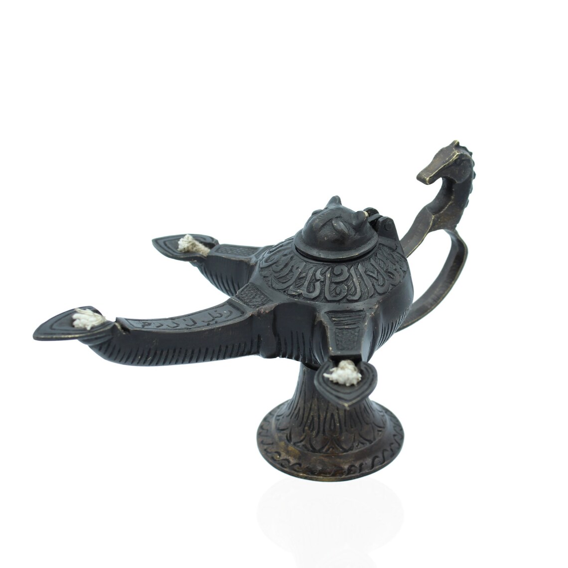 Genie Lamp Vintage Oil Lamp Aladdin Lamp Triple Oil Lamp Etsy