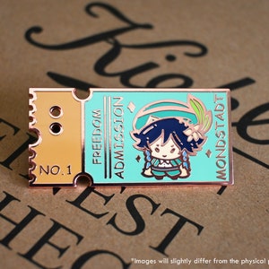 FULL SET - Genshin Archon Rose Gold Ticket Emaille Pins (5 Pins) - Etsy.de