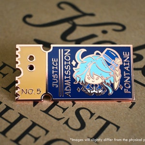FULL SET - Genshin Archon Rose Gold Ticket Emaille Pins (5 Pins) - Etsy.de