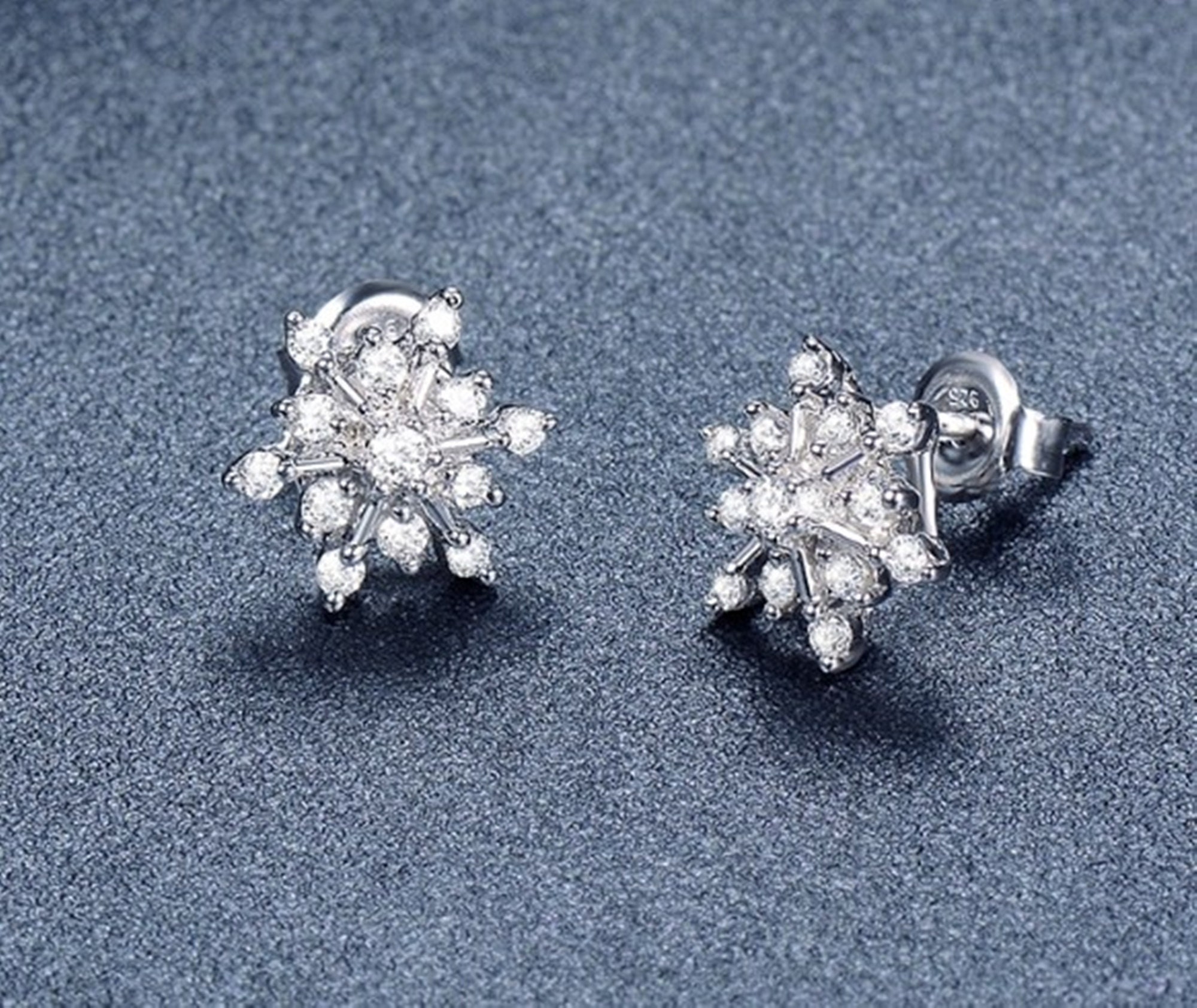 Snowflake Stud Earring, Moissanite Diamond Stud Earring, Latest Design ...