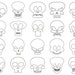 10 Sheets of Small Skull Tattoo Designs, Fine Line Tattoo, Stencil Art ...