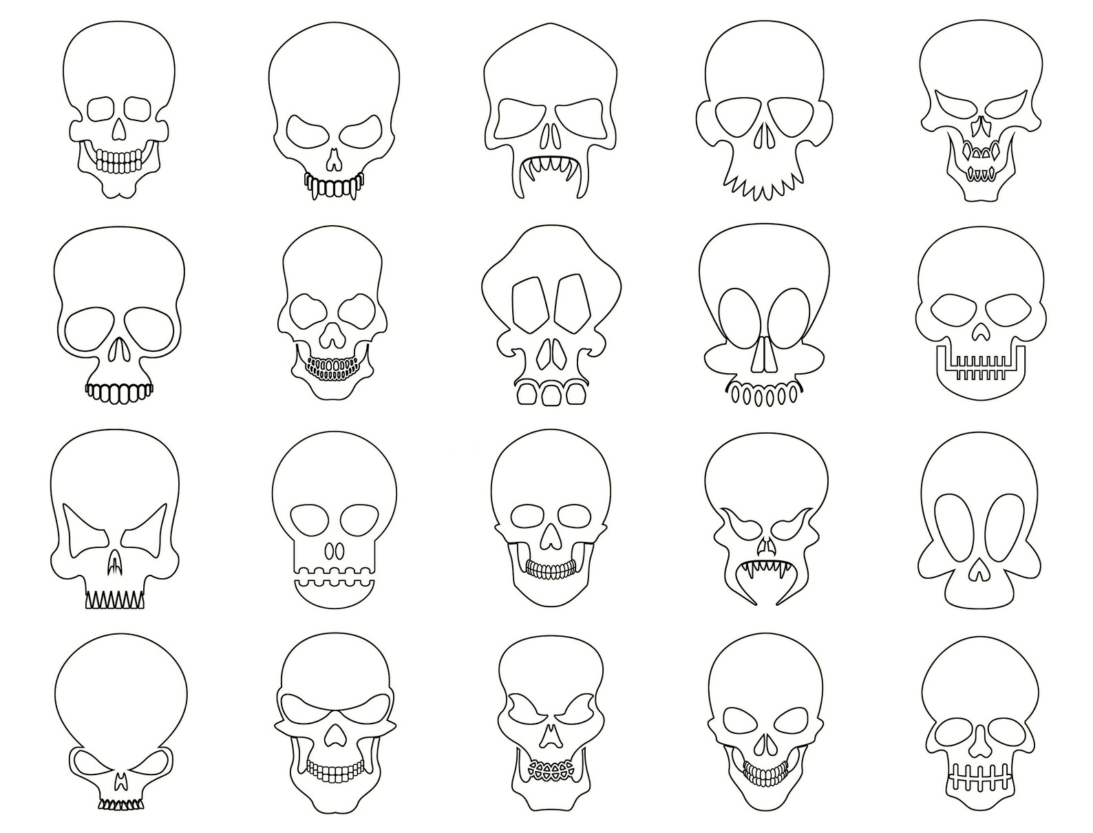 10 Sheets of Small Skull Tattoo Designs, Fine Line Tattoo, Stencil Art ...