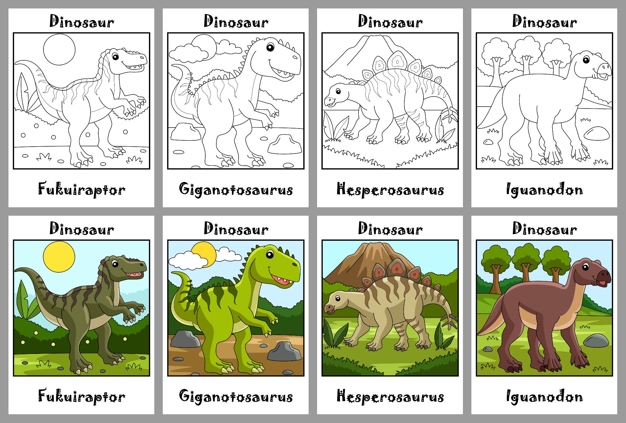 Dinosaur A-Z Coloring Book PDF and Wall Art Digital/instant - Etsy