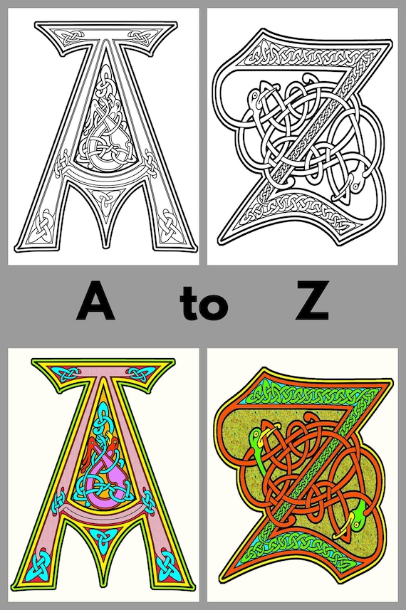 Celtic Letter Coloring Pages