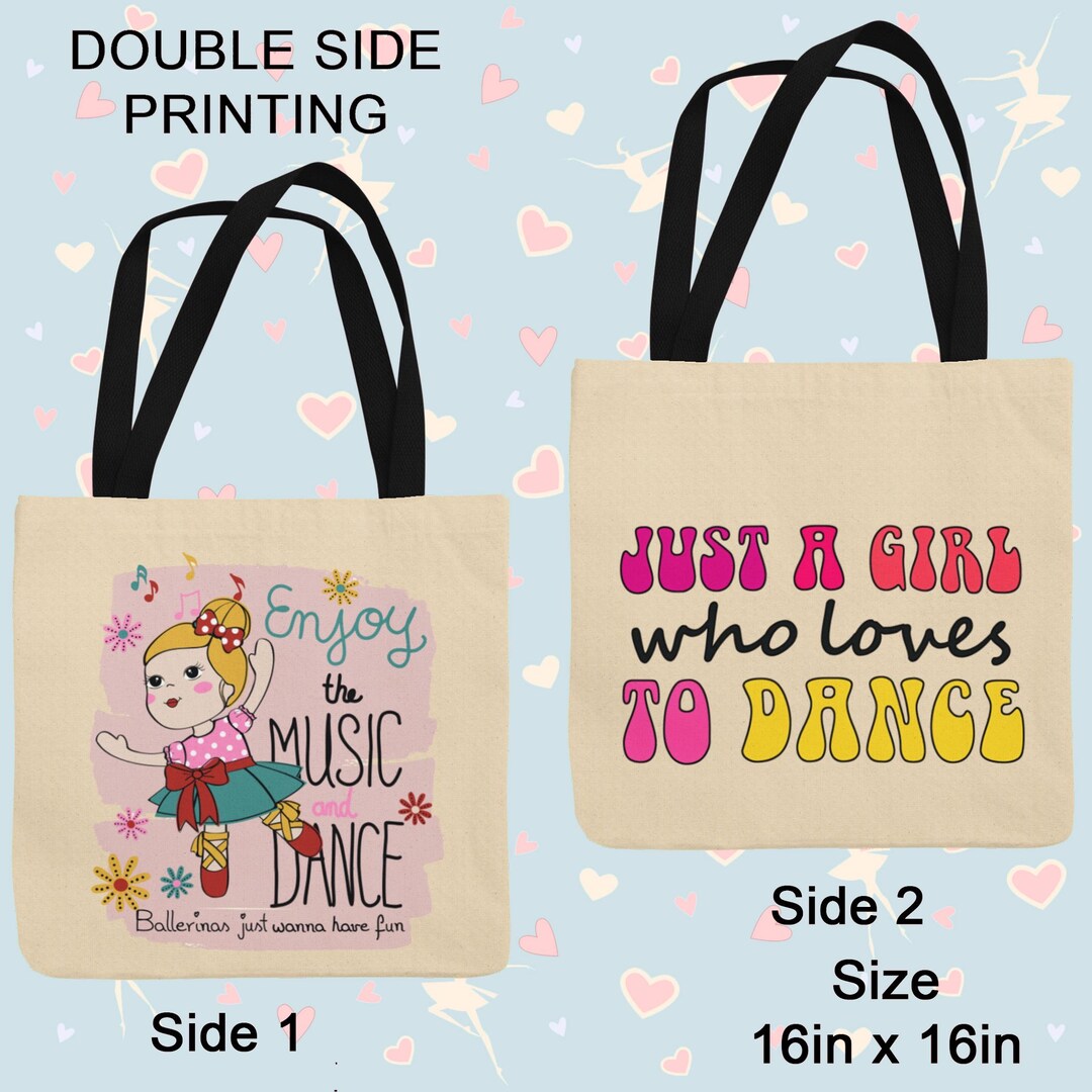 Dancer Gift, Canvas Tote Bag, Ballet Art, Gift for Dancer, Dancing ...